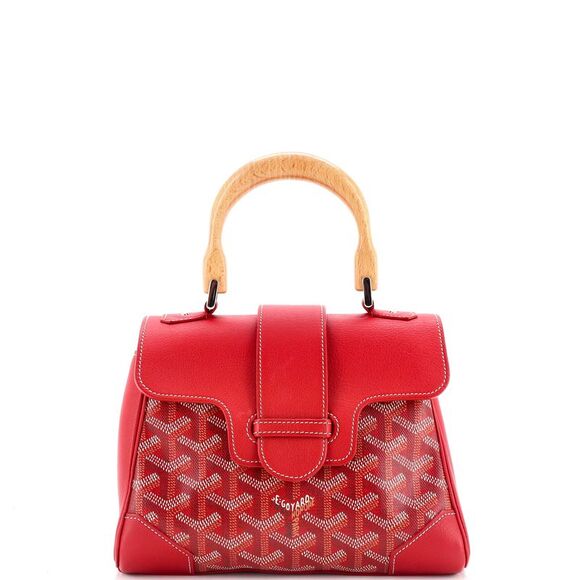 Goyard | Bags | Goyard Saigon Top Handle Bag Coated Canvas With Leather ...
